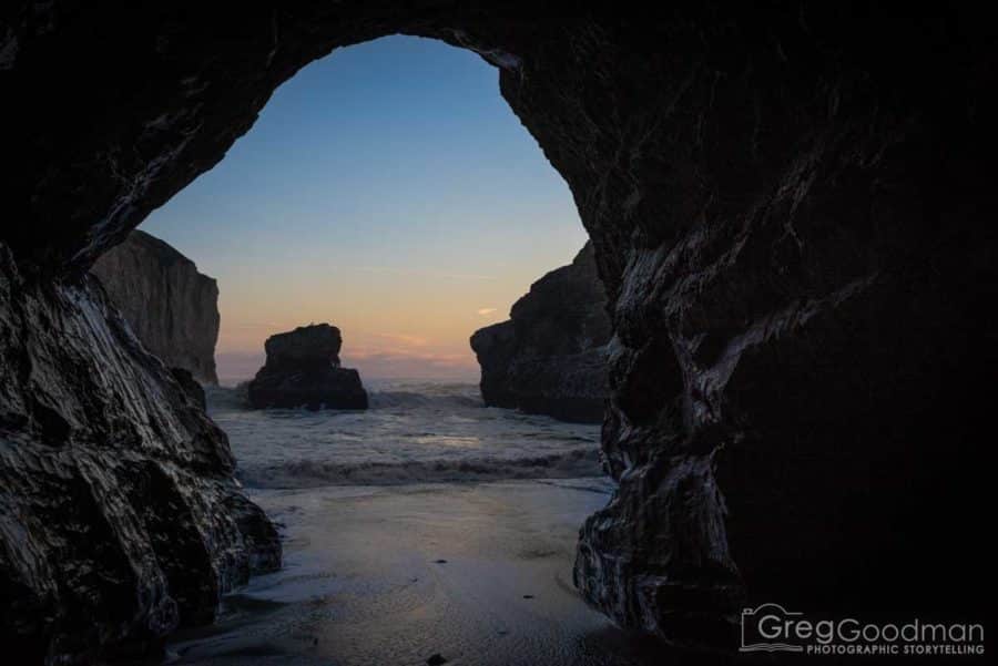 A Photographer's Sunset at Shark Fin Cove » by Greg Goodman